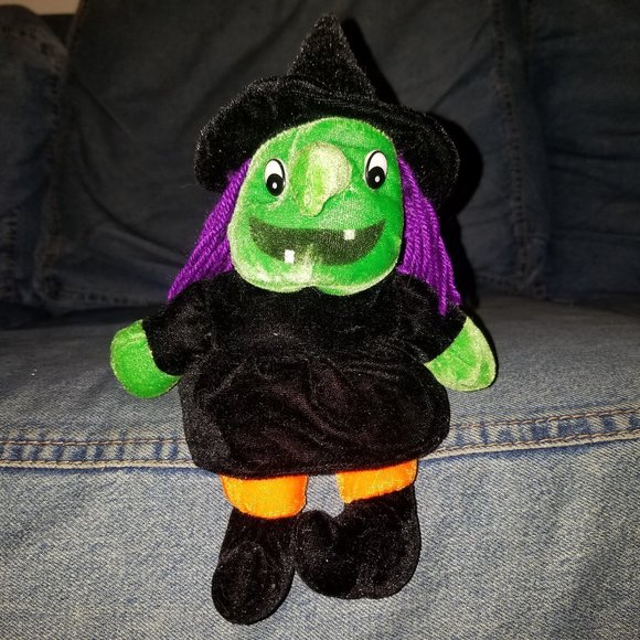 Toys | Halloween Purple Haired Witch Plush Velvet | Poshmark